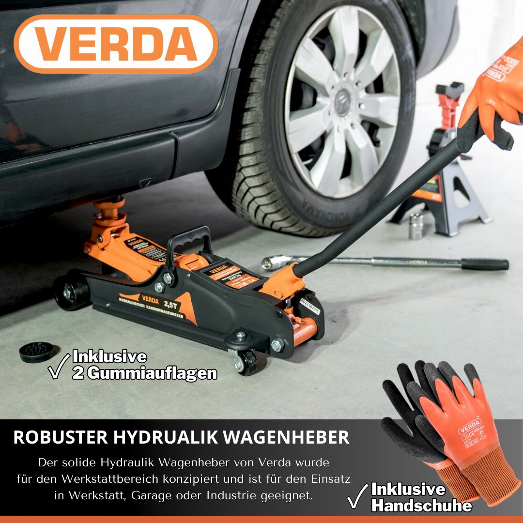 Verda Wagenheber 2,5t Rangierwagenheber 85 - 365 mm MF77107